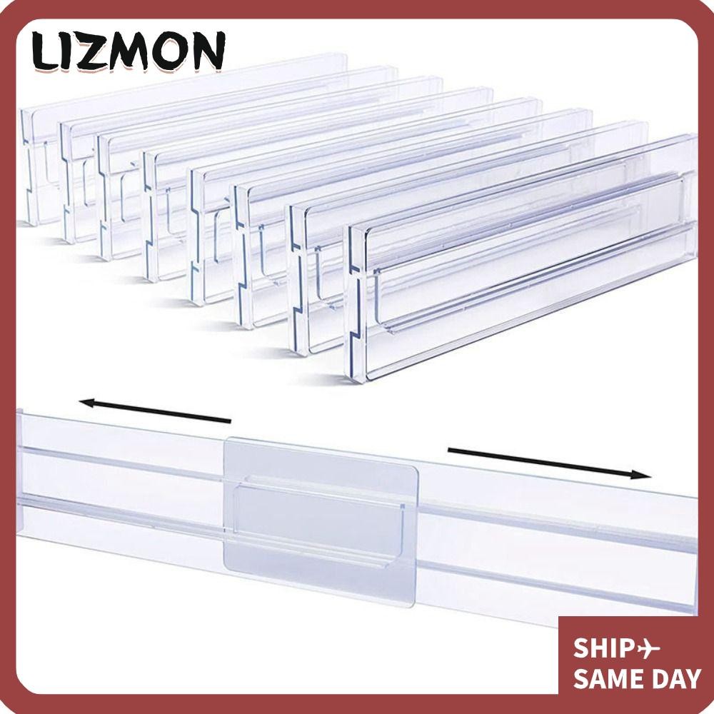 LIZMON Drawer Dividers, Transparent Adjustable Drawers Separators, DIY ...