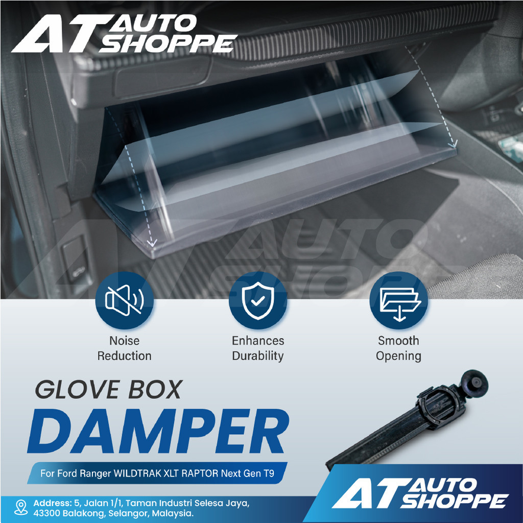 Glove Box Damper for Ford Ranger Next Gen T9 XLT Raptor Wildtrak | Shopee Malaysia