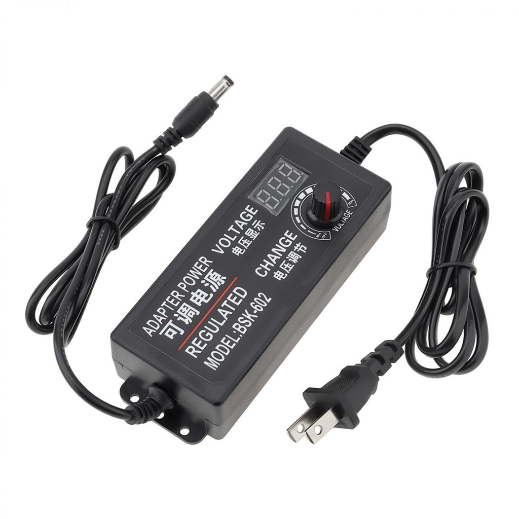 60W Adjustable Power Supply Adapter 3V-12V 5A Universal Variable Switching Power Adapter 100V ...