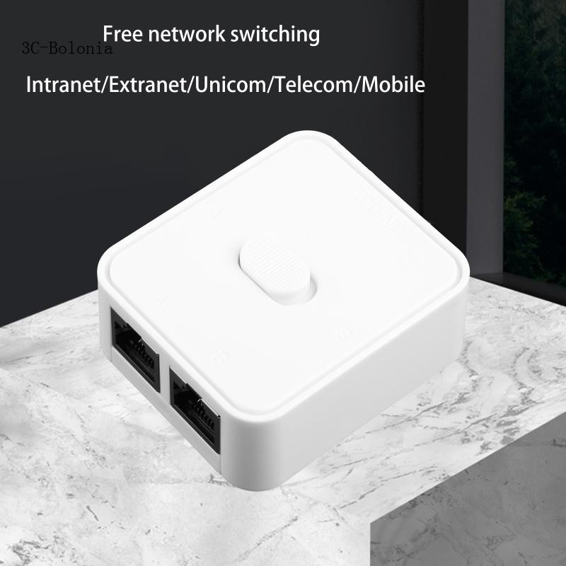 BO 2 Port RJ45 LAN CAT6 Switch Selector 1000Mbps 2 In 1 Out 1 In 2 Out ...