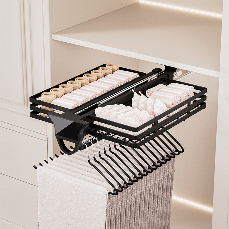 Closet Pull-out Basket Slide Rail Track Multi-Function Telescopic Pull ...