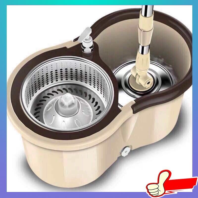 mop lantai viral 抹地拖把 spin mop set Baldi pel putar isi rumah, baldi pel ...