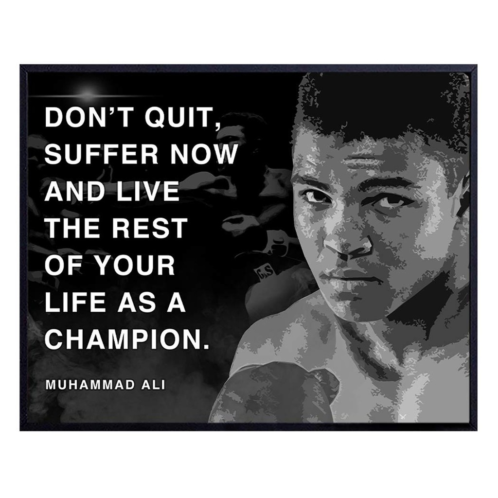Muhammad Ali Sports Quote Poster Motivational Wall Art Decor For Home ...