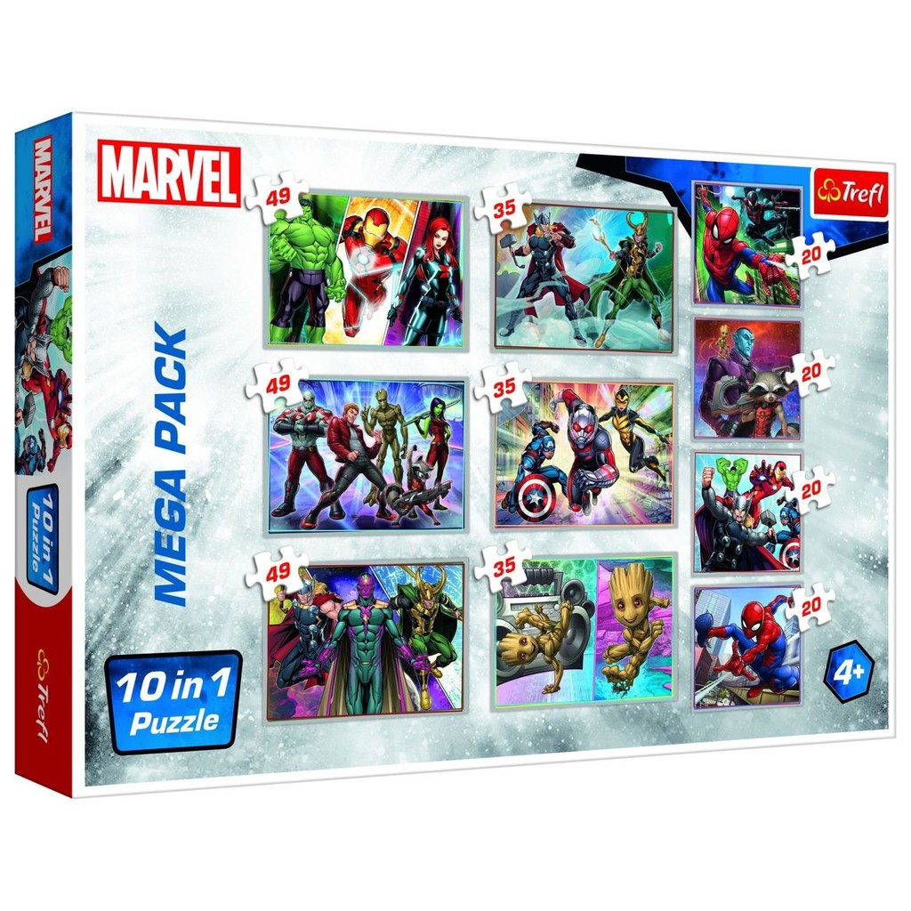 Trefl 10 in 1 Puzzle : Marvel Mega Pack | Shopee Malaysia