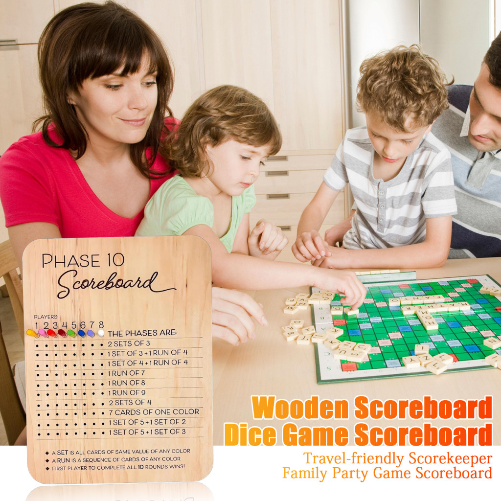 Durable Game Keeper Score Board Game Tracker Wooden Family Game ...