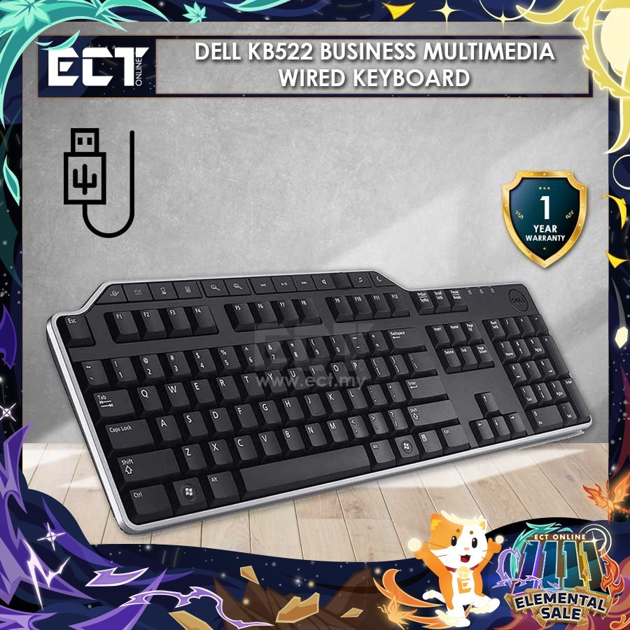 Dell KB522 Business Multimedia Wired Keyboard | Shopee Malaysia