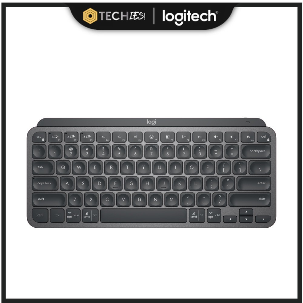Logitech MX Keys Mini Minimalist Wireless Illuminated Keyboard, Compact, Bluetooth, Backlit, USB ...