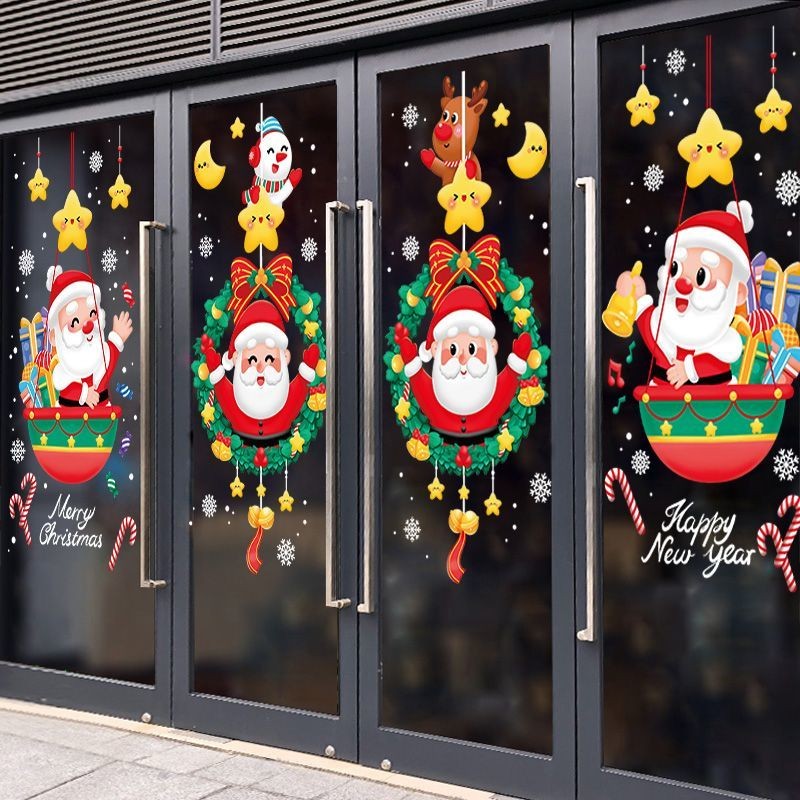 Decorative Glass Shopping Mall Shop Window Glass Door Stickers Bow ...