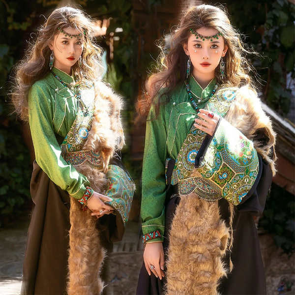 goddess dress lovito dress beach dress Kostum Tibet, gaya kebangsaan ...