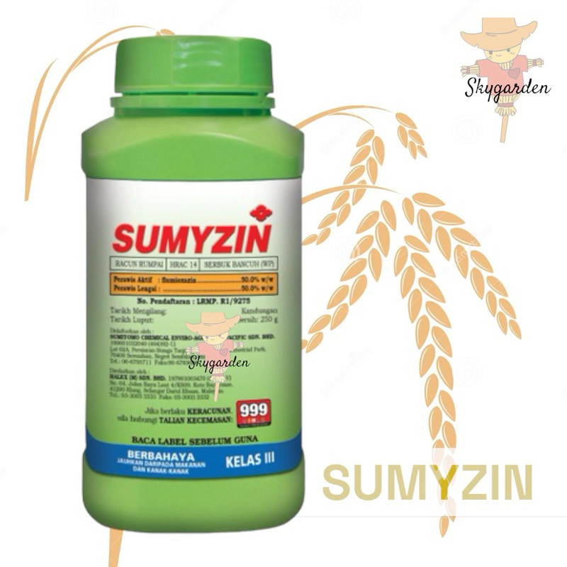 250g Sumyzin /flumioxazin50%/ Racun Rumput/Halex/ Kebun Sawit/ Rumput ...