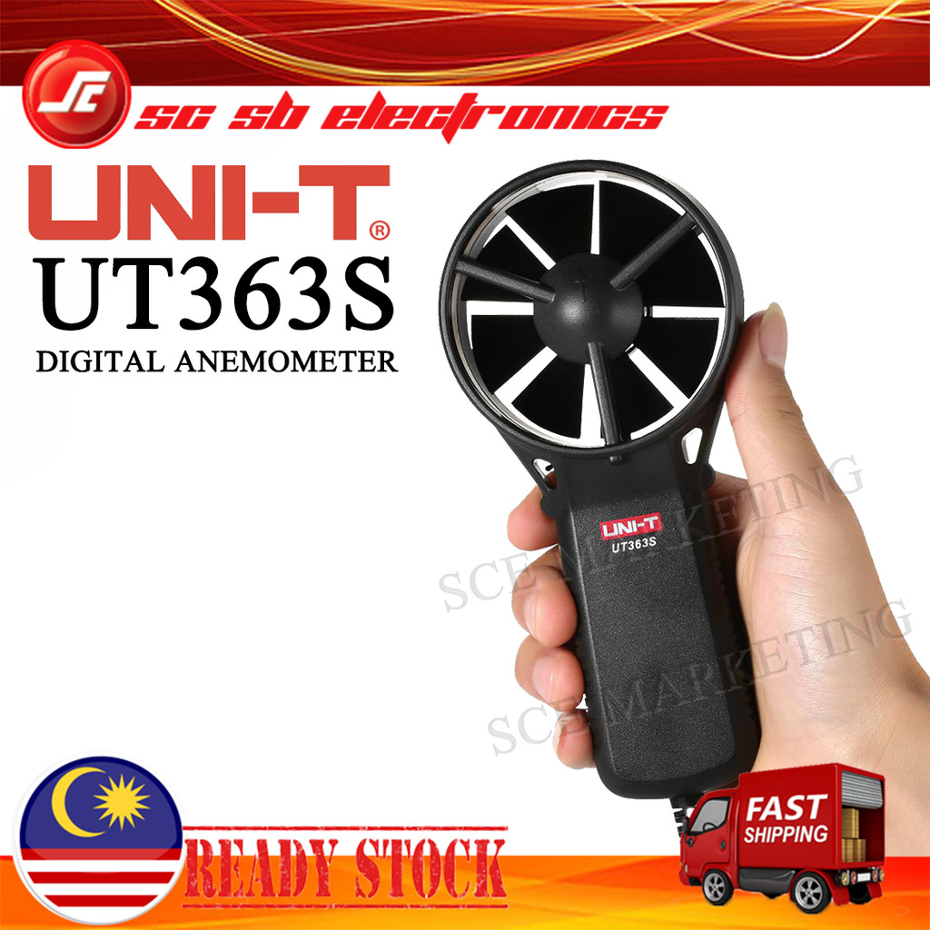 UNI-T UT363S MINI LCD DIGITAL ANEMOMETER HANDHELD WIND SPEED METER AIR ...