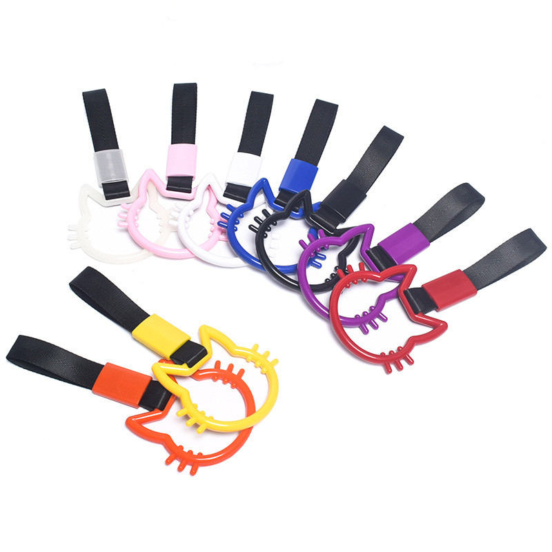 JDM Car Motorcycle Kitten Tow Strap Tsurikawa Cat Ring Rear Bumper ...