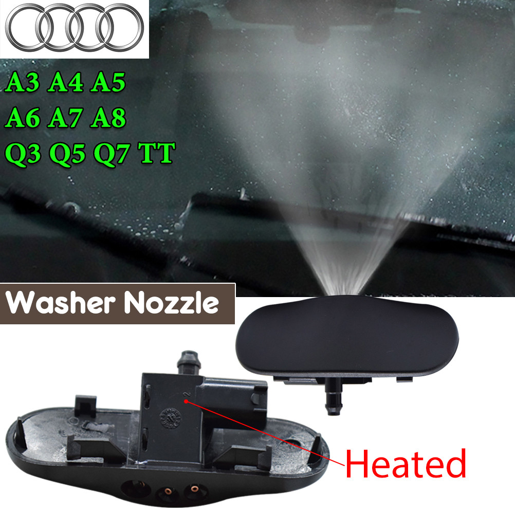 Audi 2Pcs Sprinkler Car Washer Nozzle Windshield Wiper Jet Heated For ...