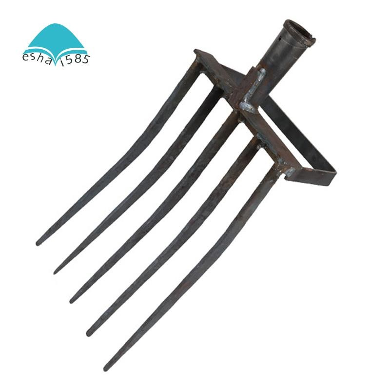 Gardening Pitchfork, Metal Large Fork Gardening Tool with 5 Gardening ...