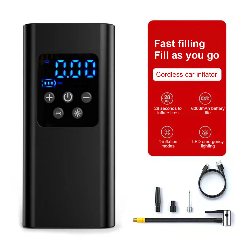 Portable Car Air Compressor 150PSI Car Air Pump Digital Inflator ...