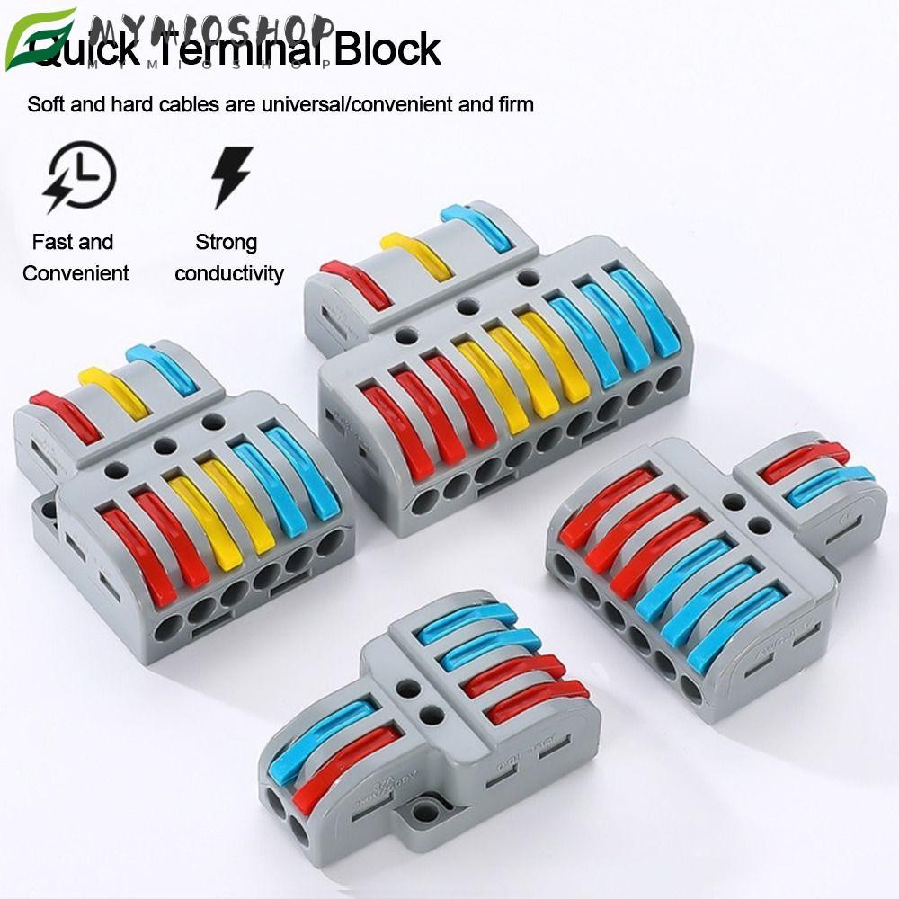 MIOSHOP Quick Terminal Block, Mini Universal Compact Wire Connector ...