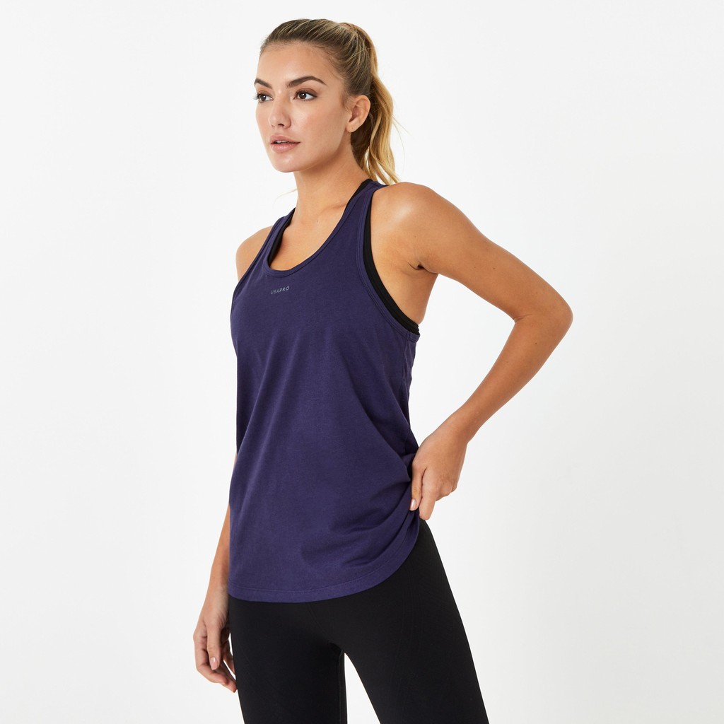 USA Pro Womens Classic Racer Back Sports Tank (Navy) - Sports Direct ...