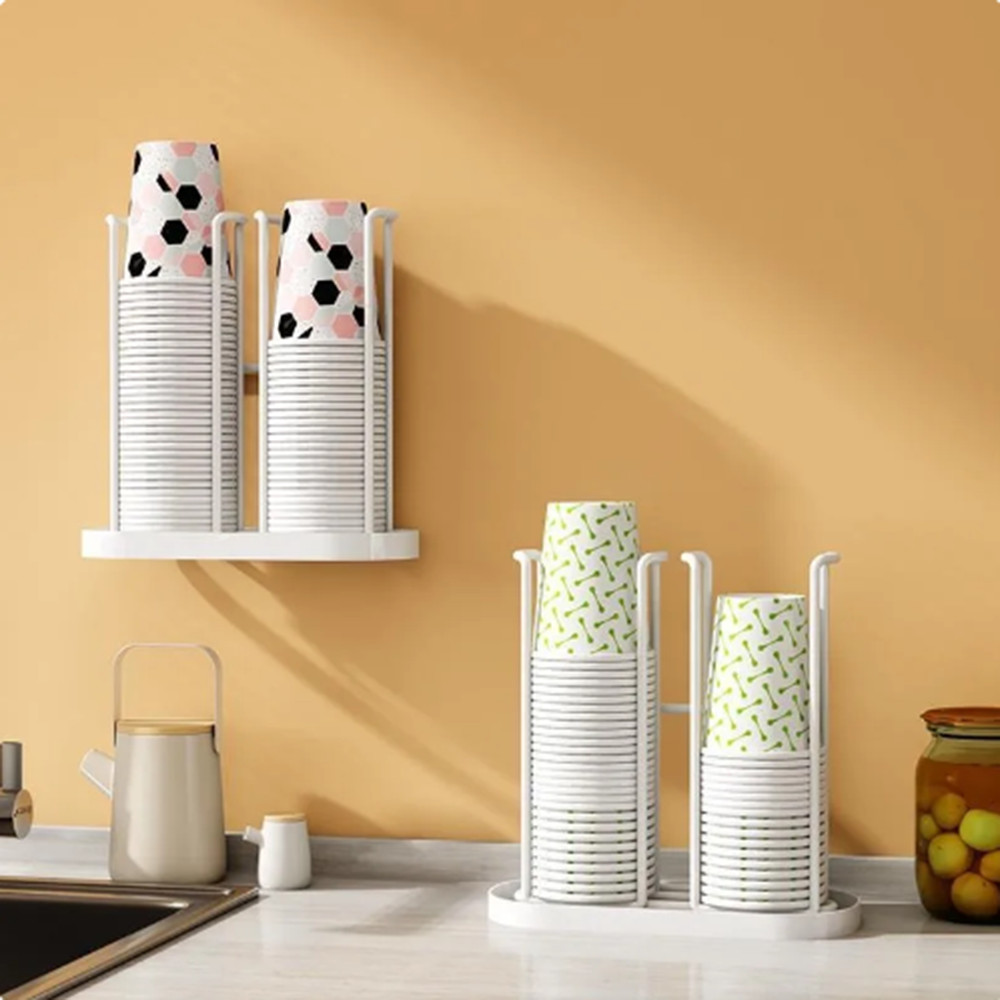 Disposable Cup Dispenser Cup Holder Storage Rack With Adjustable Table ...