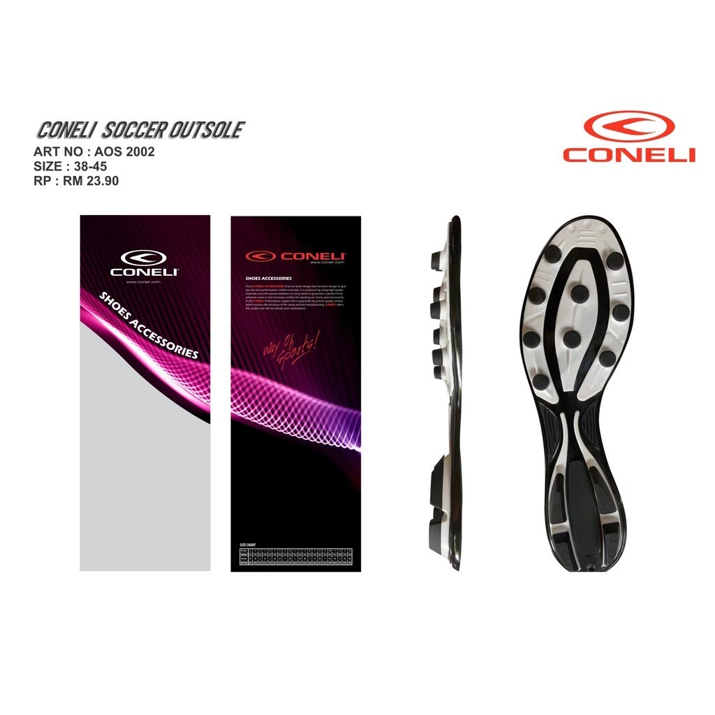 CONELI OUTSOLE AOS 2002/SOCCER SHOES BOTTOM OUTSOLE | Shopee Malaysia