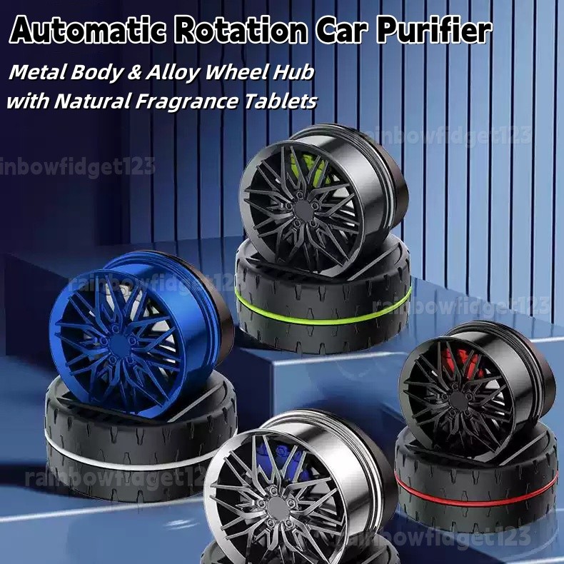 Solar Rotating Car Dashboard Air Freshener Perfume Diffuser Metal Body ...