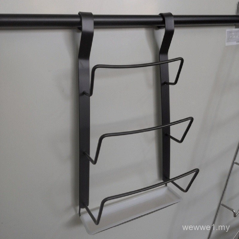 Rak Tudung Periuk Penyaliran Keluli Tahan Karat Hitam Tanpa Gerudi ...