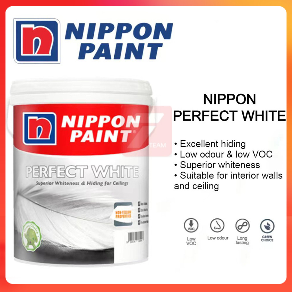 Nippon Paint Perfect White Premium Paint Ceiling l Cat Siling Premium ...