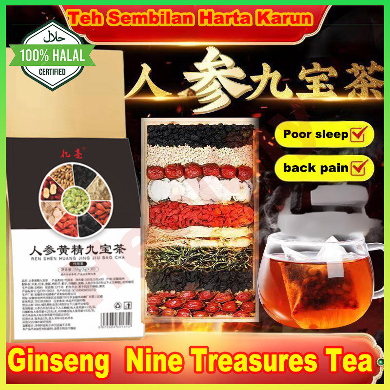 Halal Ginseng and Nine Treasures Tea Bag Nourishes Individual Tea Bags ...