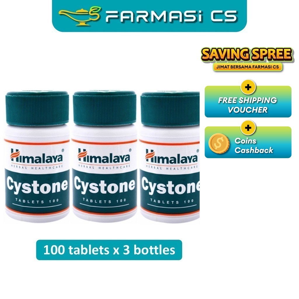 Himalaya Cystone 100 Tablets x 3 Bottles EXP:04/2026 [ Farmasi CS ...