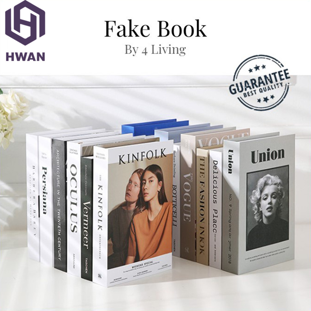 【Home Decor 】Simulation Fake Book Display Simulation Book Faux Rumah ...