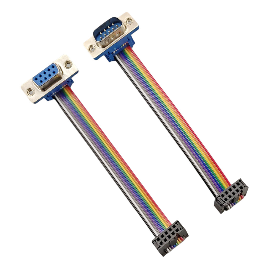 D-Sub DB9 9 Pin Male / Female Connector to FC-10P IDC Female 2.54mm 10 ...