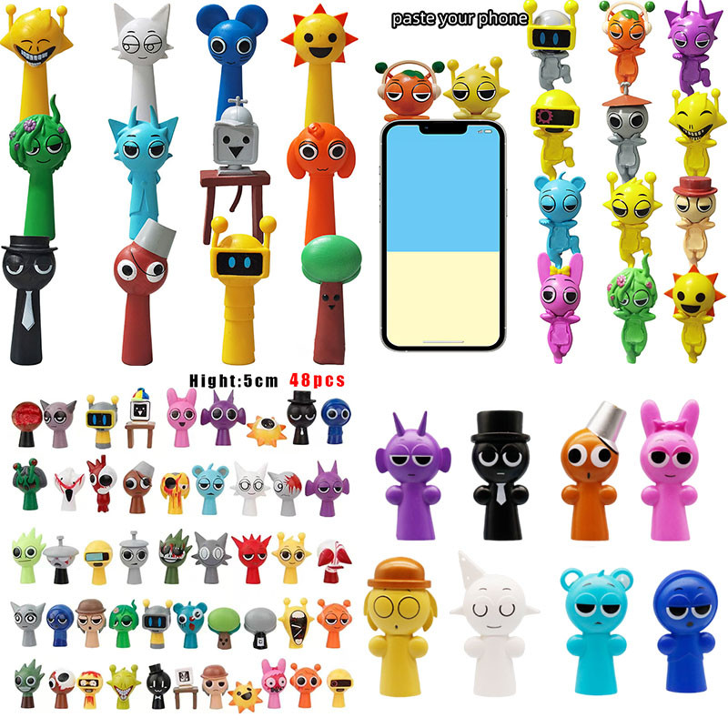 24pcs Sprunki Decorative Model Set Incredibox Sprunki X Sonny Angel ...