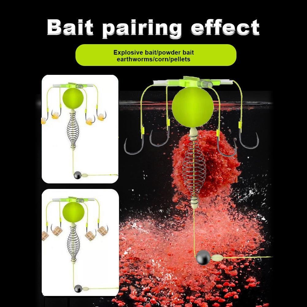 Anti-bottom Spring Bomb Hook Self-adjusting Float For Carp Catfish B1c0 ...