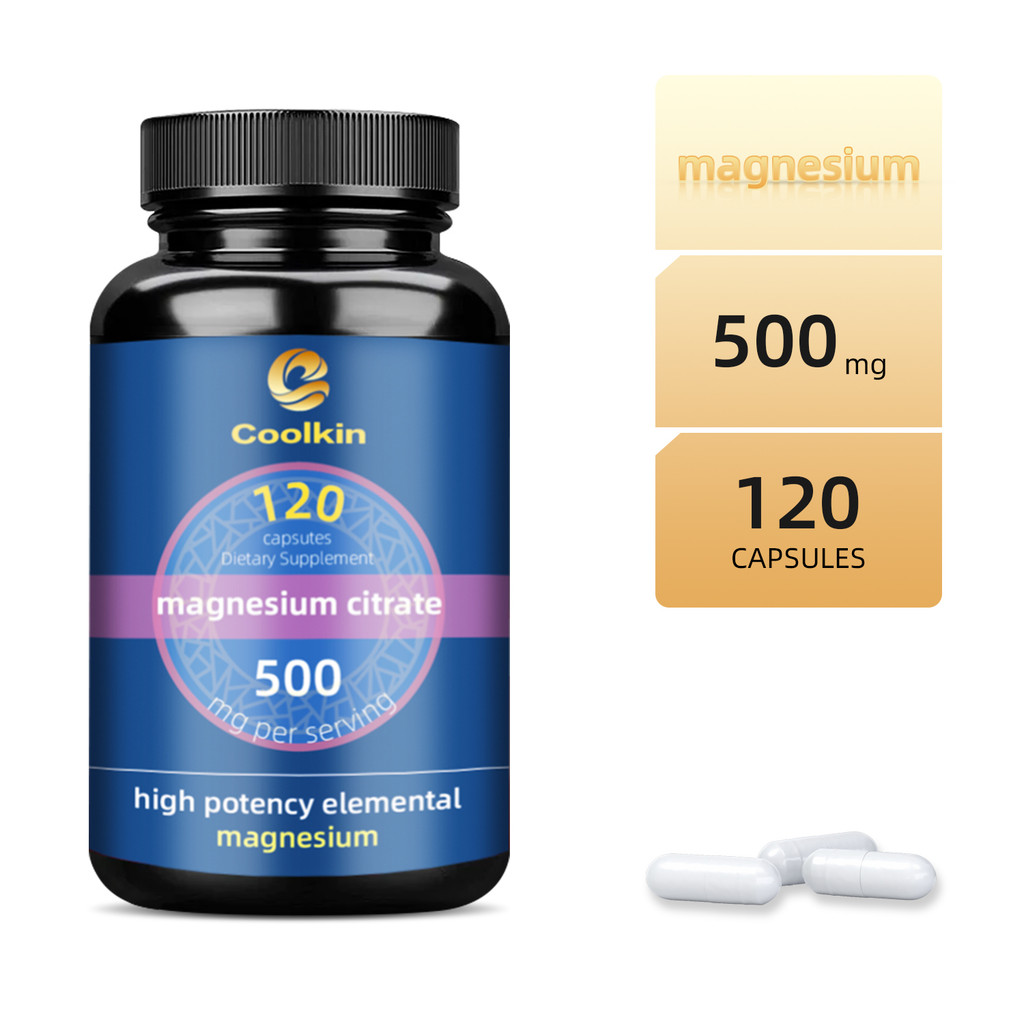 Coolkin Magnesium Citrate 500 mg - Heart and Digestive Support - Non ...