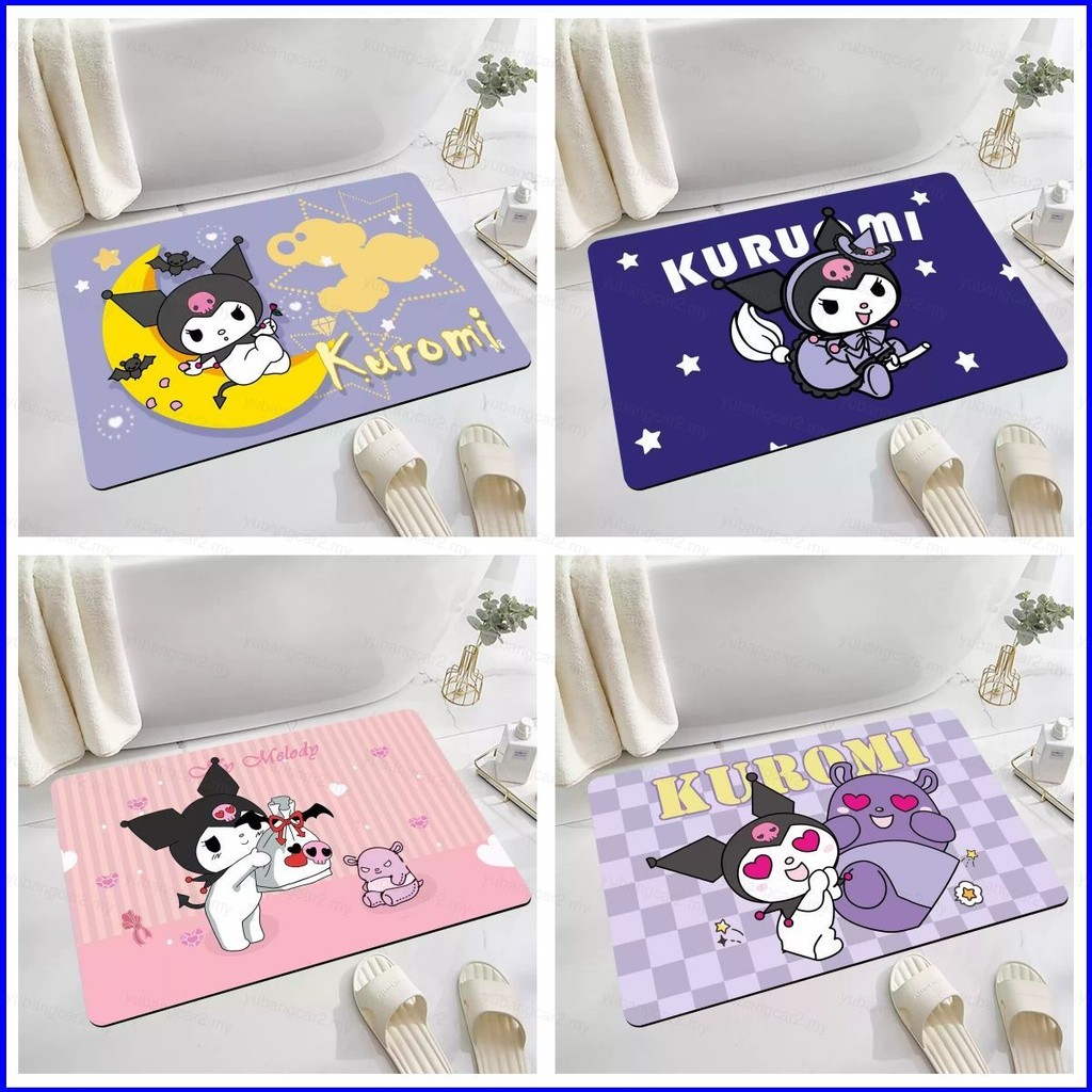 YU2 Sanrio Kuromi Cartoon Entrance Door Mat Floor Mat Cushion Carpet ...