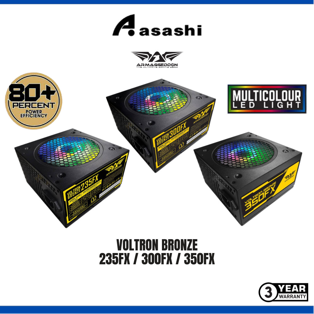 Armaggeddon Voltron Bronze 235FX 235W / 300FX 300w / 350FX 350W Power Supply (3 Years Warranty ...