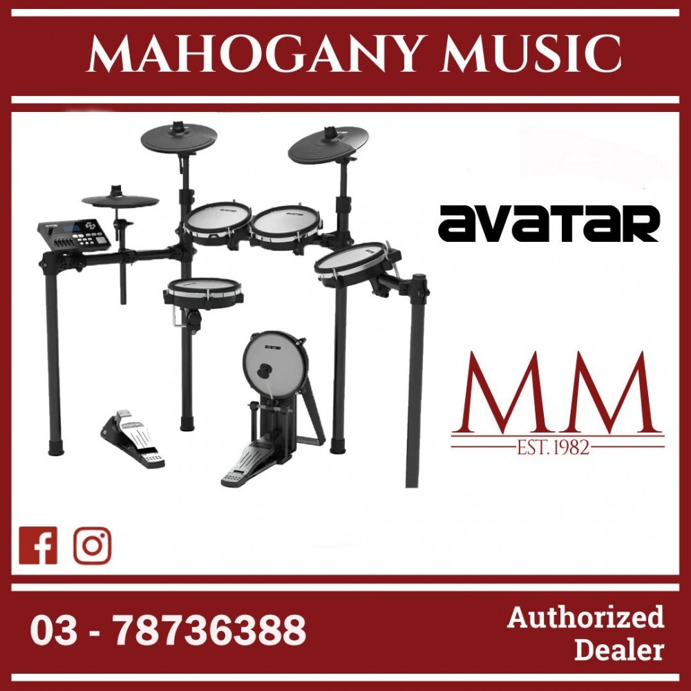 Avatar A41 Professional 8-Piece Mesh Kit Electric Drum Set with Shell ...