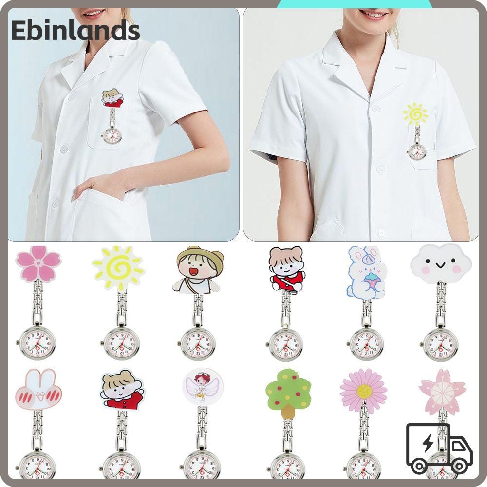 LUCKY-EBINLANDS Nurse Watch Cute Cartoon Digital Quartz Movement Brooch ...