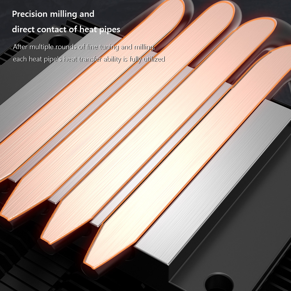 Low Profile 90mm Cooling Fan 45mm Height 4 Heatpipe 4 Pin PWM CPU ...