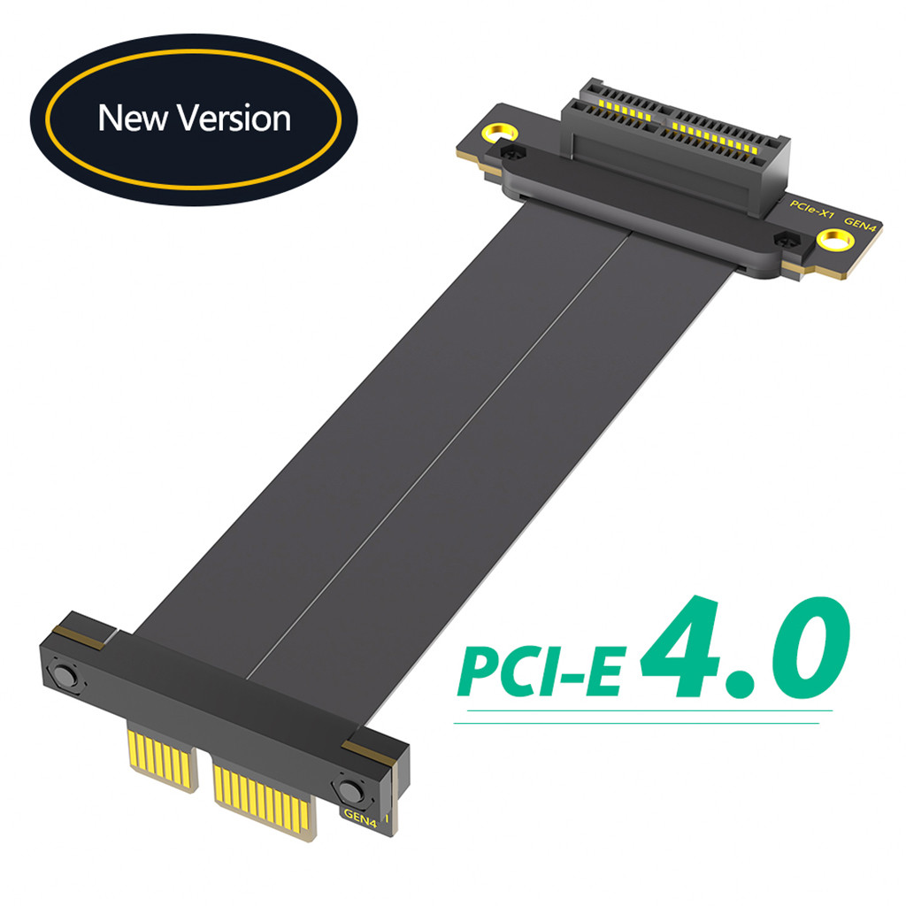 JMT PCI-E 4.0 1X / 4X Dual Bertical 90 Degree Extension Cable PCI-E ...