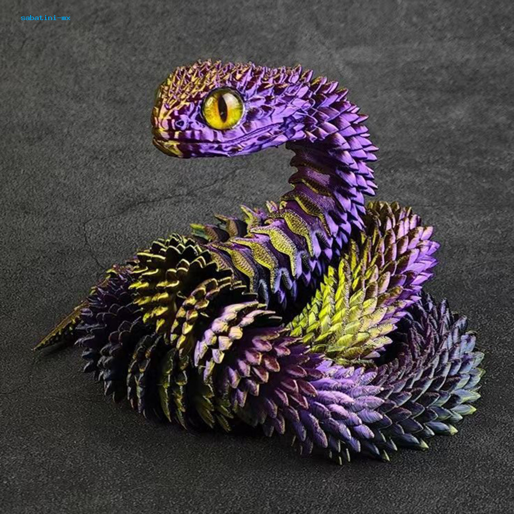 Sa Articulated Snake Decoration Creative Snake Sculpture Flexible 3d ...