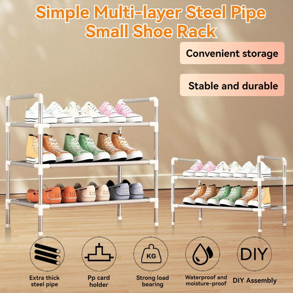 Stainless Steel Shoe Rack 4 Tier Lightweight Easy To Assemble Shoes ...