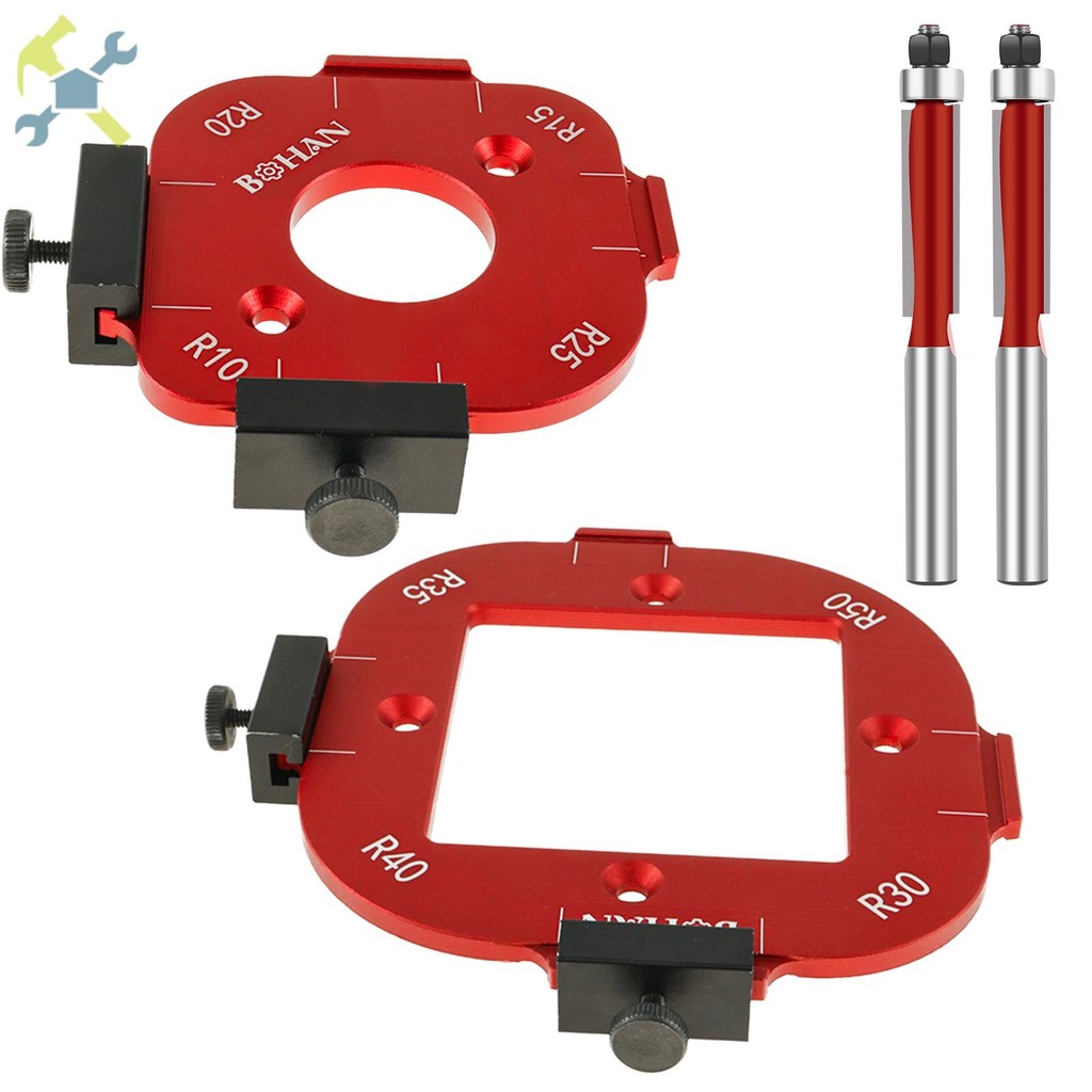 2Pcs Round Corner Radius Template Radius Jig Router Template 4 in 1 Arc ...