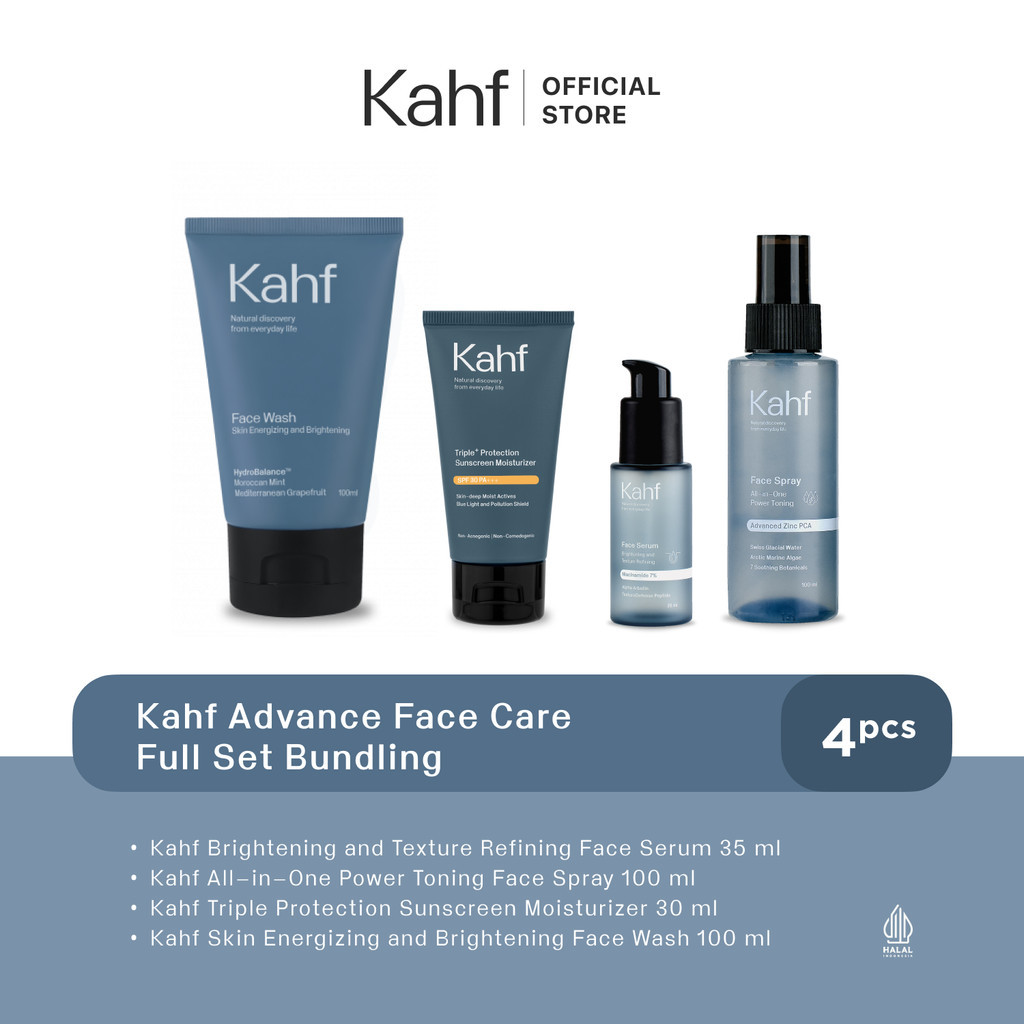 Kahf Advance Face Care Full Set Bundling [F/W Brightening, Triple ...