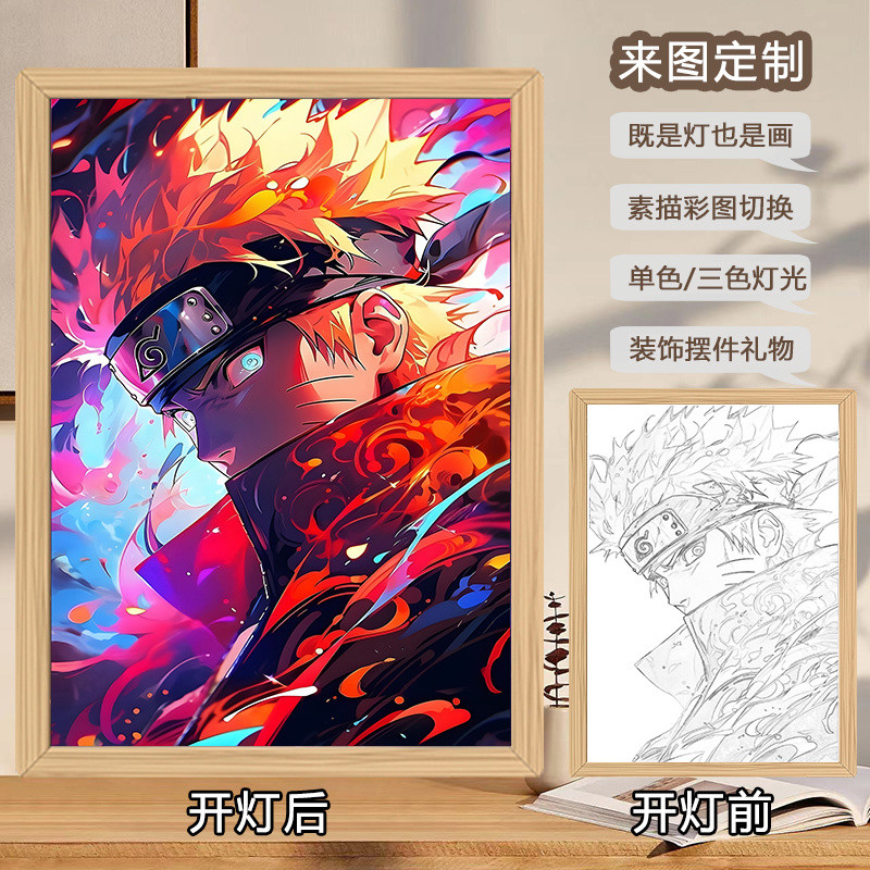 Naruto Light Painting Itachi with Naruto Peripheral Ornaments ...