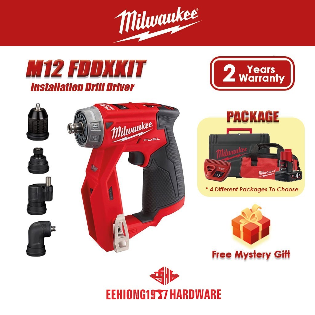 MILWAUKEE M12 FDDXKIT Cordless Installation Drill Driver Mesin Drill ...