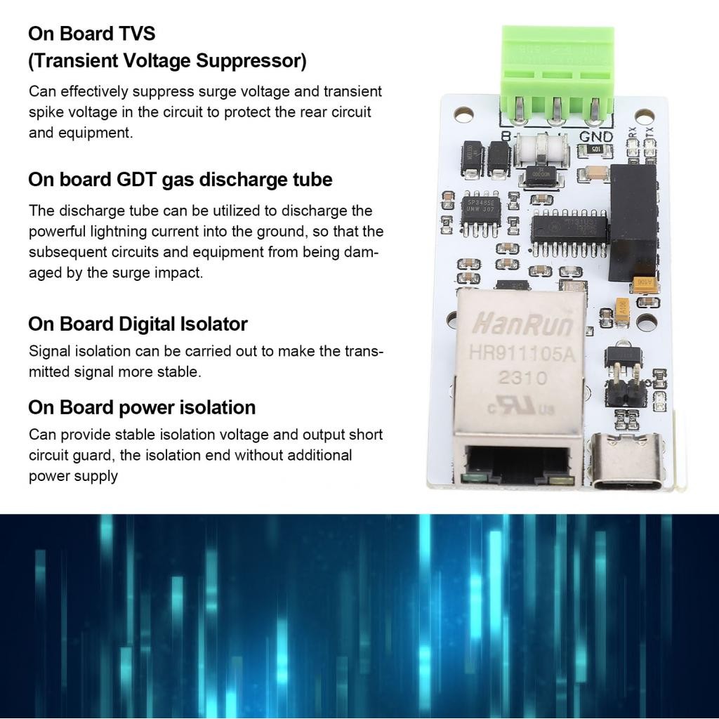 Superparis 485 To RJ45 Ethernet Module Bidirectional Transfer Serial ...