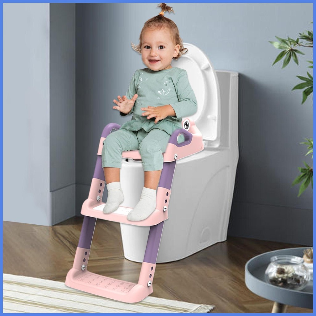 Toilet Seat with Step Stool Ladder Foldable Potty Ladder Seat for ...