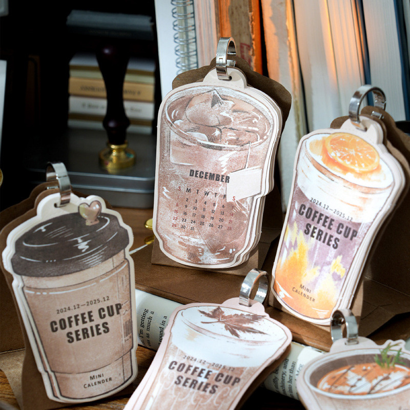Cdaily|2025 Come Cup Coffee Desk Calendar Detachable Coffee Drink Theme ...
