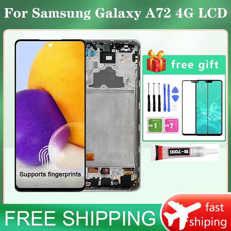 Original AMOLED Samsung Galaxy A72 4G SM-A725F LCD Touch Screen With Frame Replacement | Shopee ...