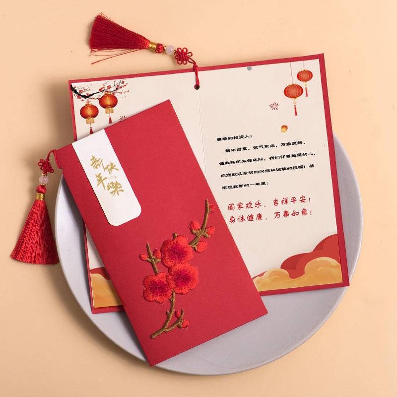 Chinese New Year Greeting Card Printing Greeting Cards with Envelope ...